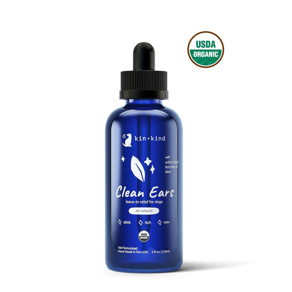 CLEAN EARS (Natural Dog Ear Cleaner & Odor Remover) – kin+kind Canada ...
